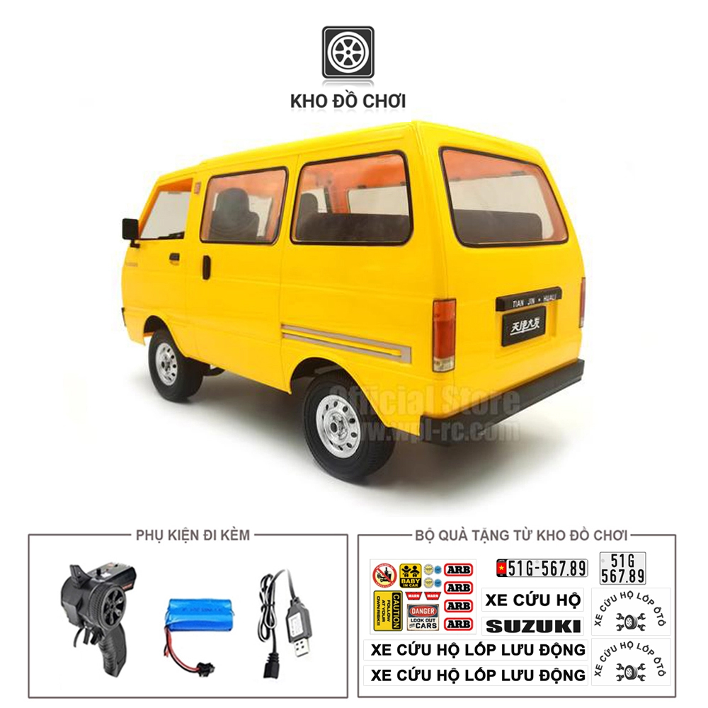 Ô tô điều khiển WPL D42 Mini Van Tianjin Dafa 4x2 1:10 - RTR [TẶNG BIỂN ...