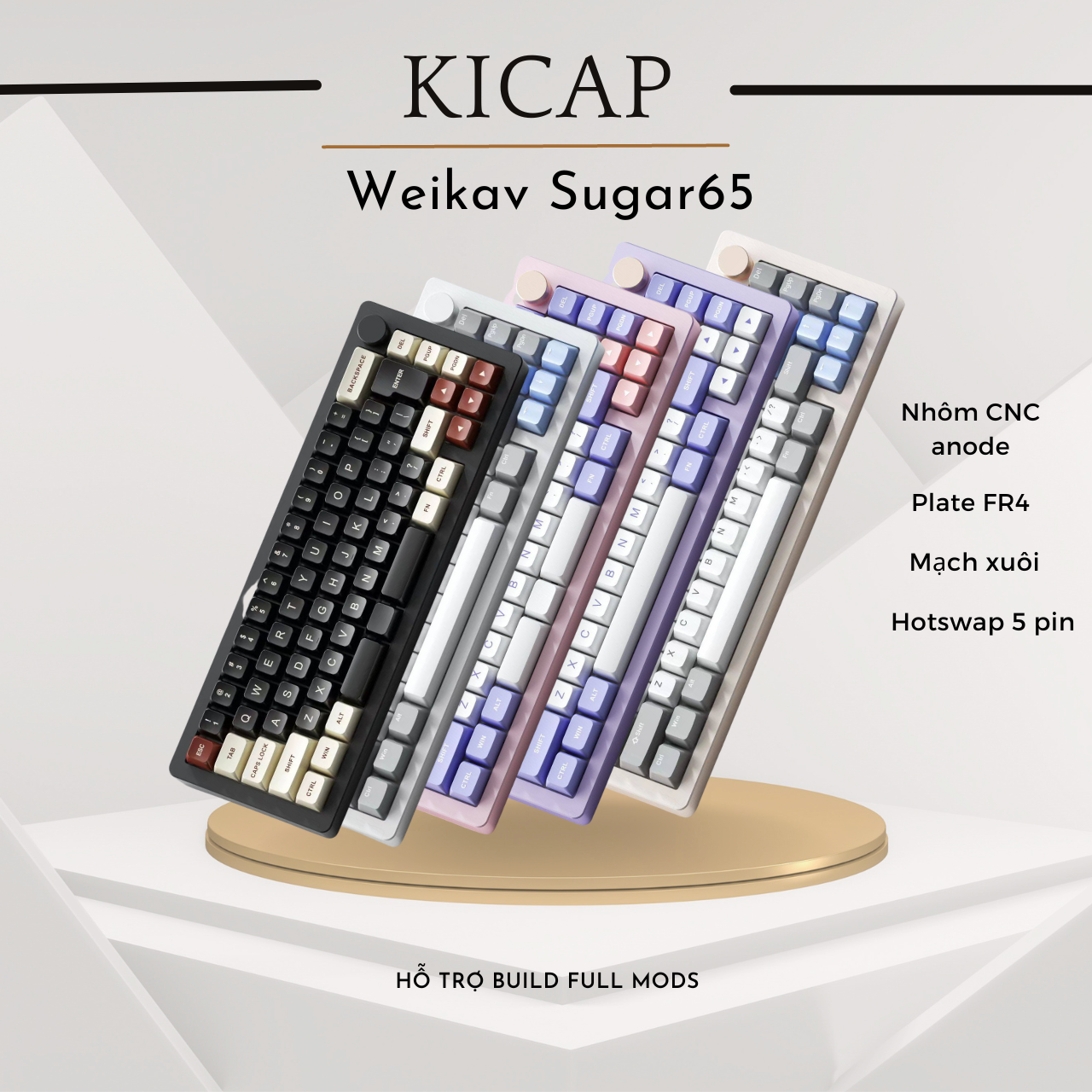 Bàn phím cơ custom Sugar65 | Kicap