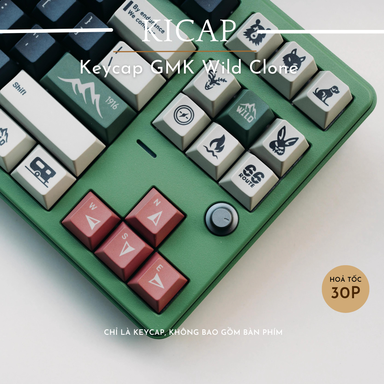Bộ keycap Cherry GMK Wild Clone cao cấp | Kicap