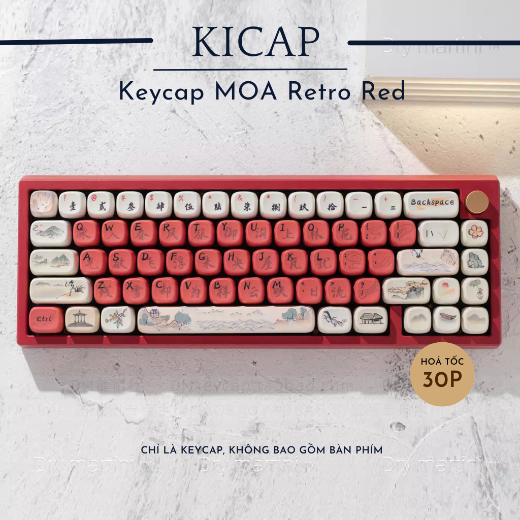 Bộ keycap MOA Retro Red | Kicap
