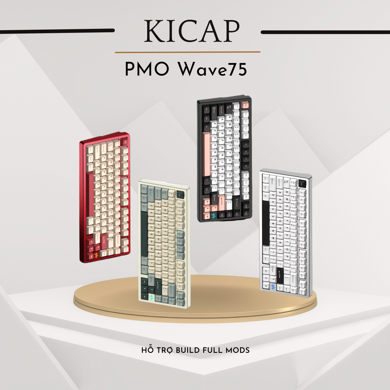 Bàn phím cơ PMO Wave75 - Catch ball / VIA / CNC (Rainy75 v2) | Kicap