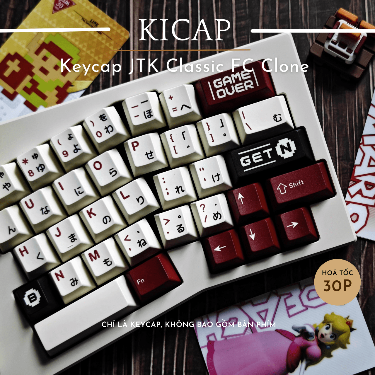 Bộ keycap Cherry JTK Classic FC Clone cao cấp | Kicap