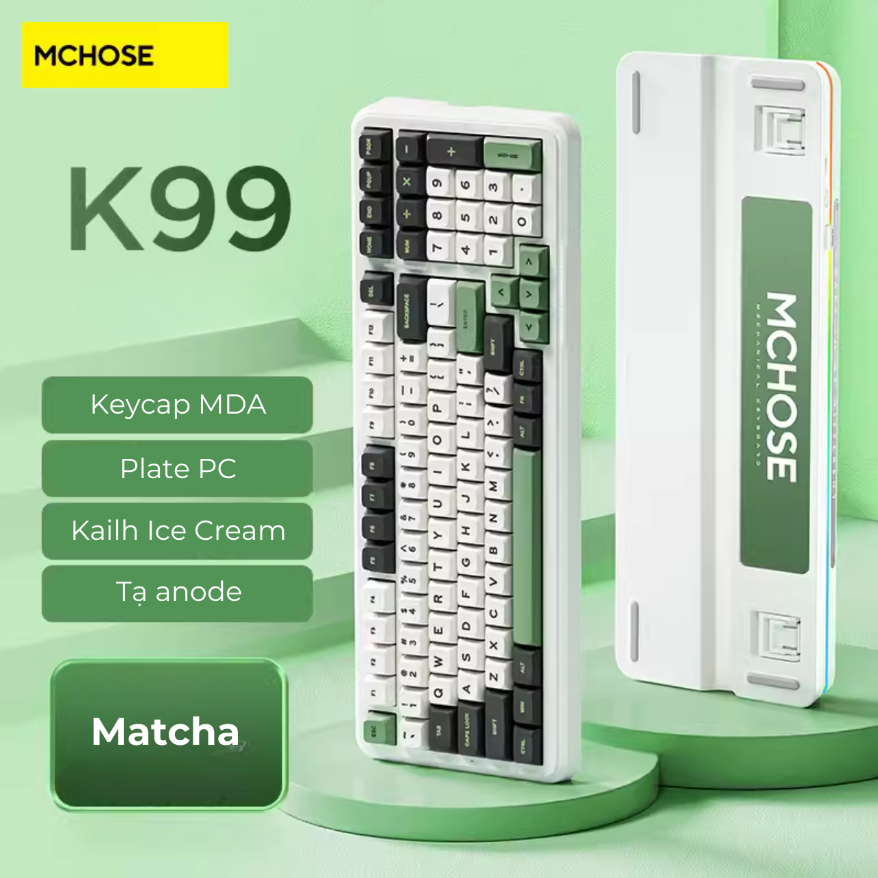 Bàn phím cơ Mchose K99 full size văn phòng | Kicap