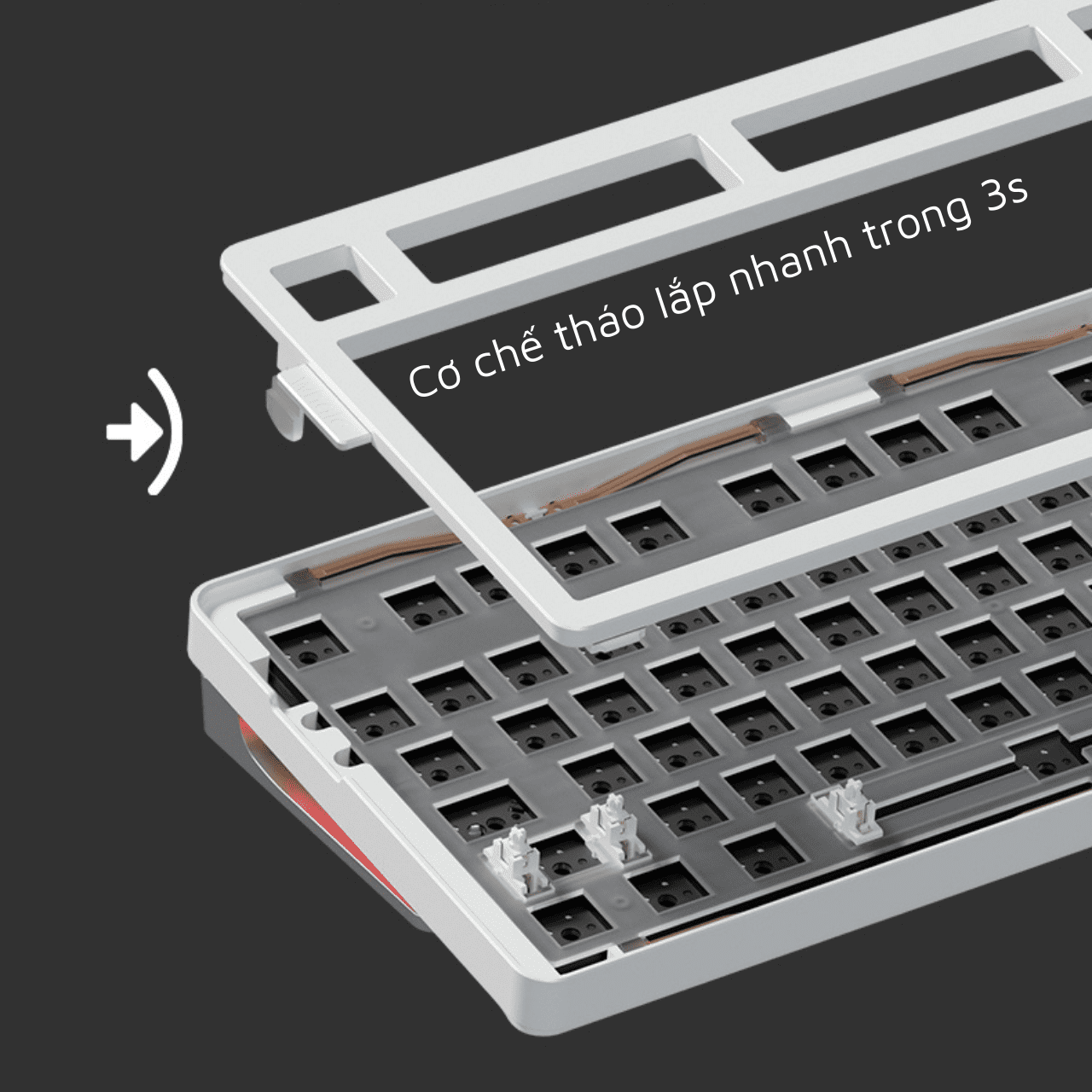 Bàn phím cơ custom Weikav RO75 - Only KIT | Kicap