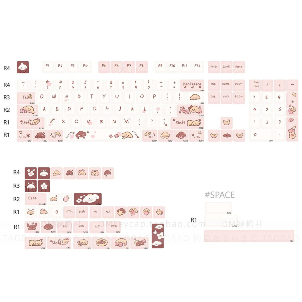 Keycap MDA Powder Puff Dog | Kicap