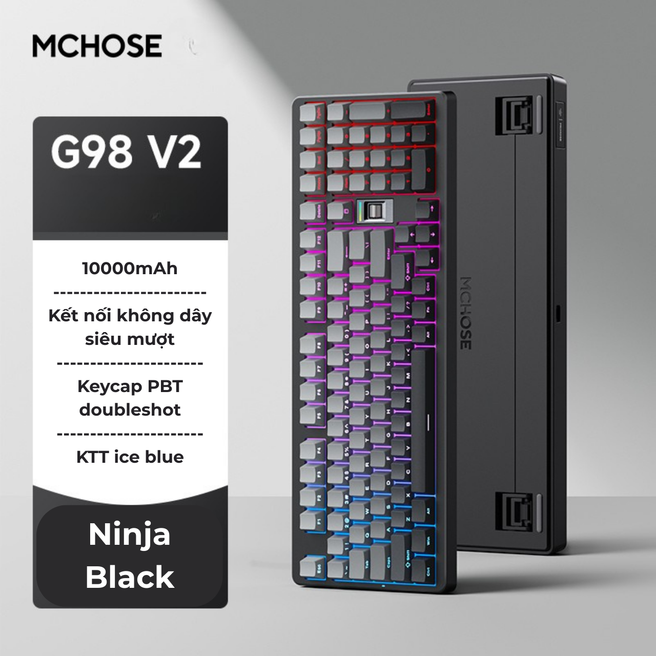 Bàn phím cơ Mchose G98 v2 - Núm xoay đẳng cấp | Kicap