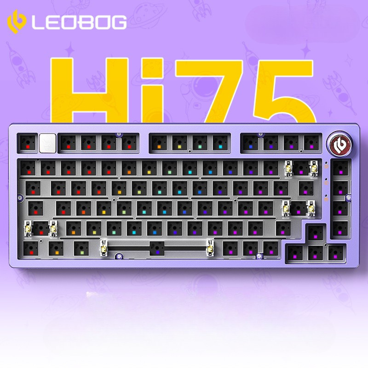 Bàn phím cơ Leobog Hi75 C Pro - Only KIT | RGB | 3 mode kết nối | Kicap
