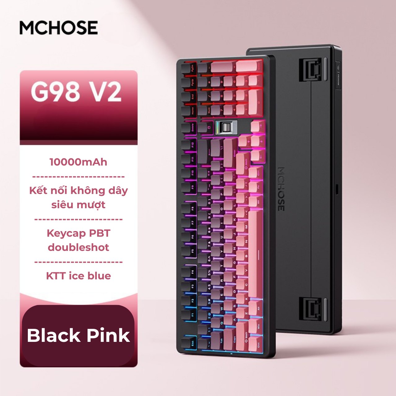 Bàn phím cơ Mchose G98 v2 - Núm xoay đẳng cấp | Kicap