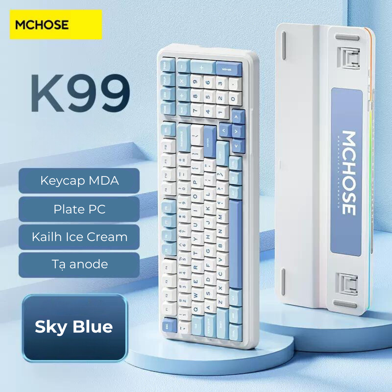 Bàn phím cơ Mchose K99 full size văn phòng | Kicap