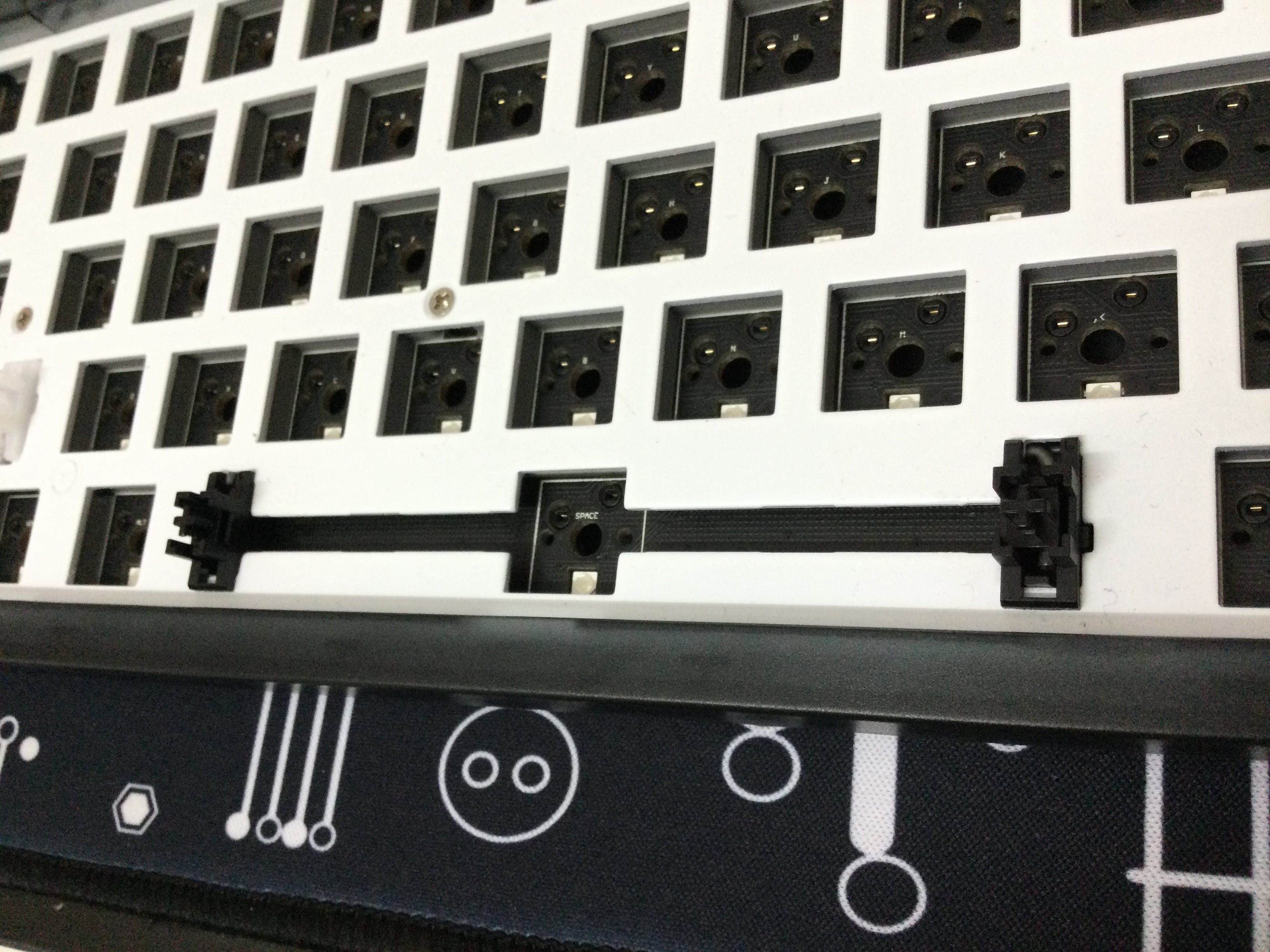 Stab Cherry Plate mount, PCB mount Wire bạc | Kicap