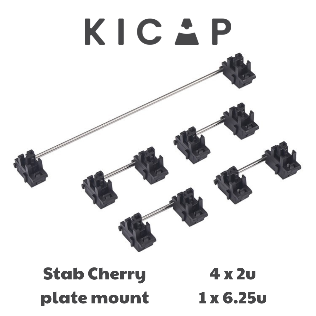 Stab Cherry Plate mount, PCB mount Wire bạc | Kicap