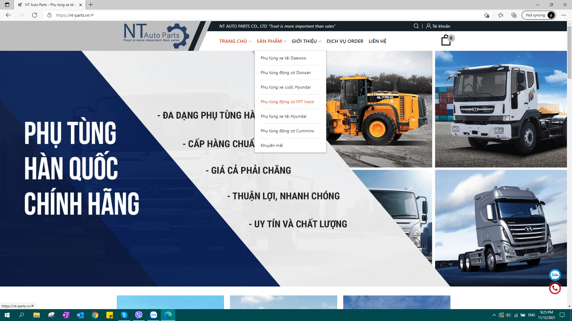 Hướng dẫn mua hàng tại website: nt-parts.vn