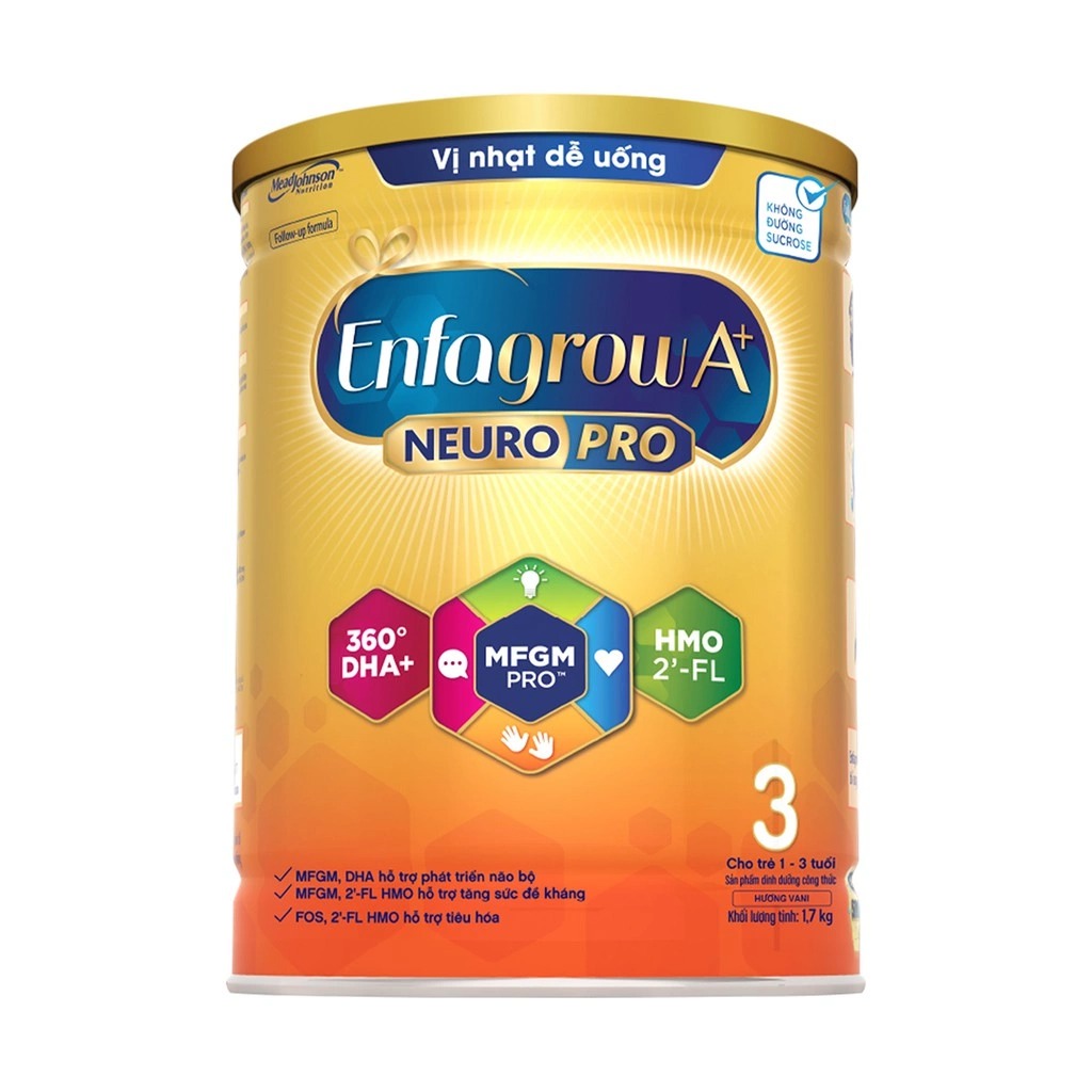 Enfagrow A+ 3 1.7kg vị nhạt Hệ thống Minimarthouse