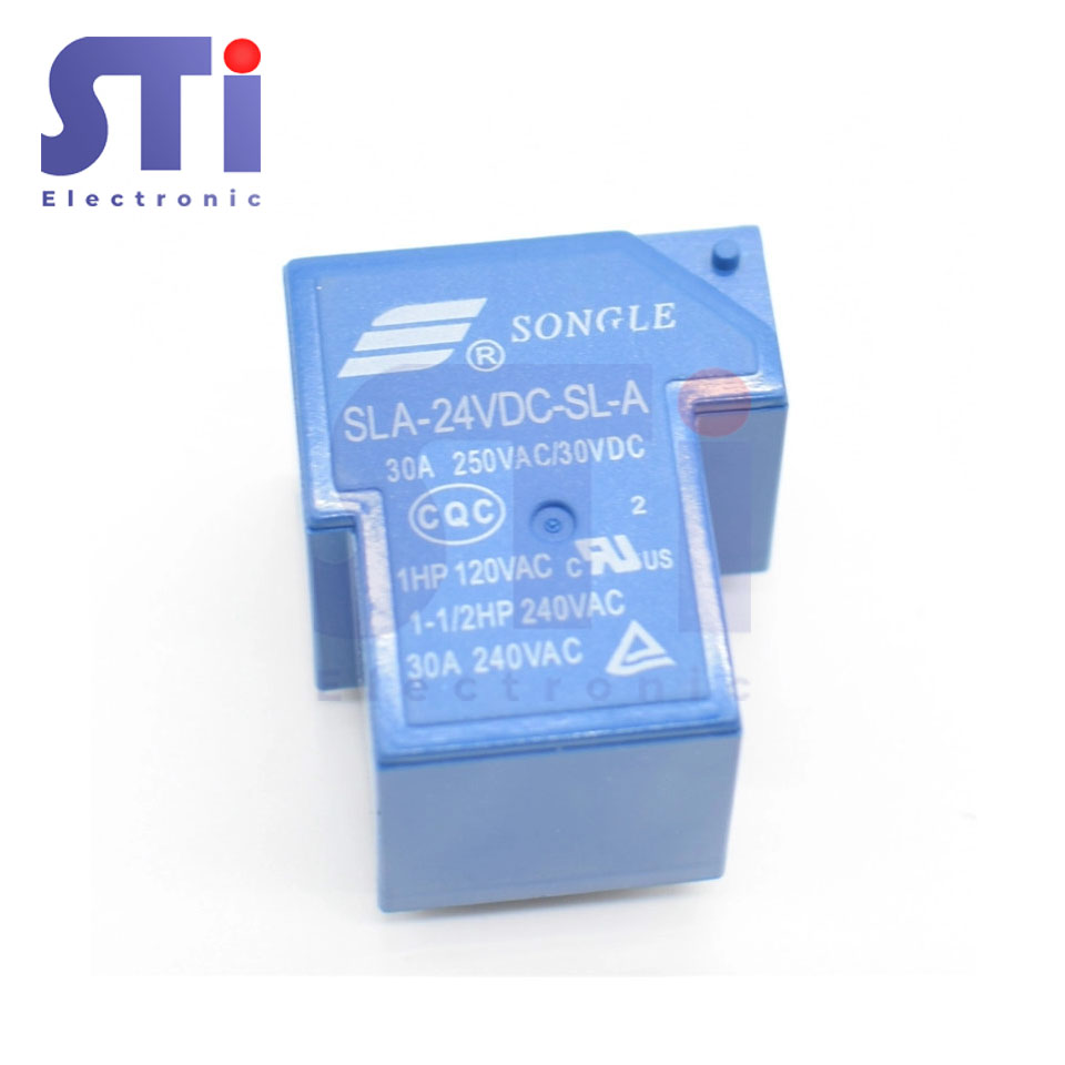 Relay 30A 250VAC - 24VDC | STI ELECTRONIC