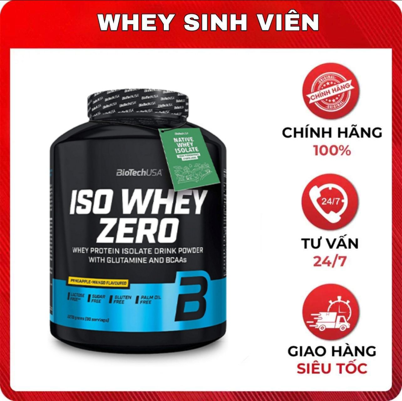BioTechUSA ISO Whey Zero - 5 lbs | wheysinhvien