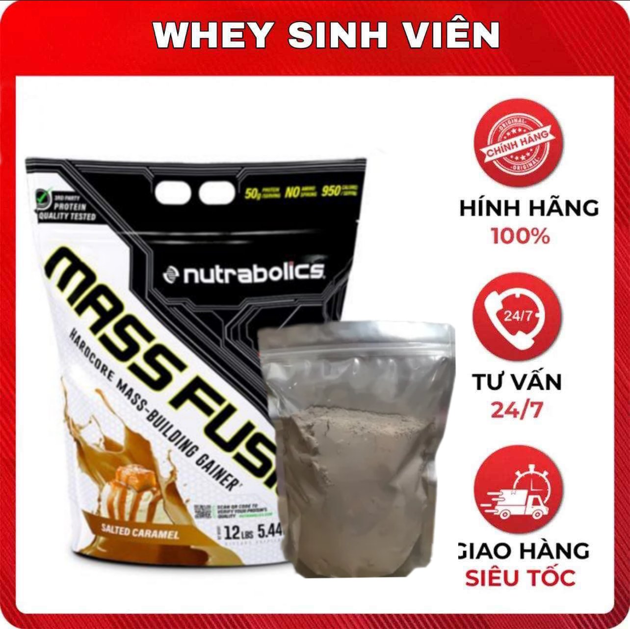 Mass Fusion chiết lẻ 1kg | wheysinhvien