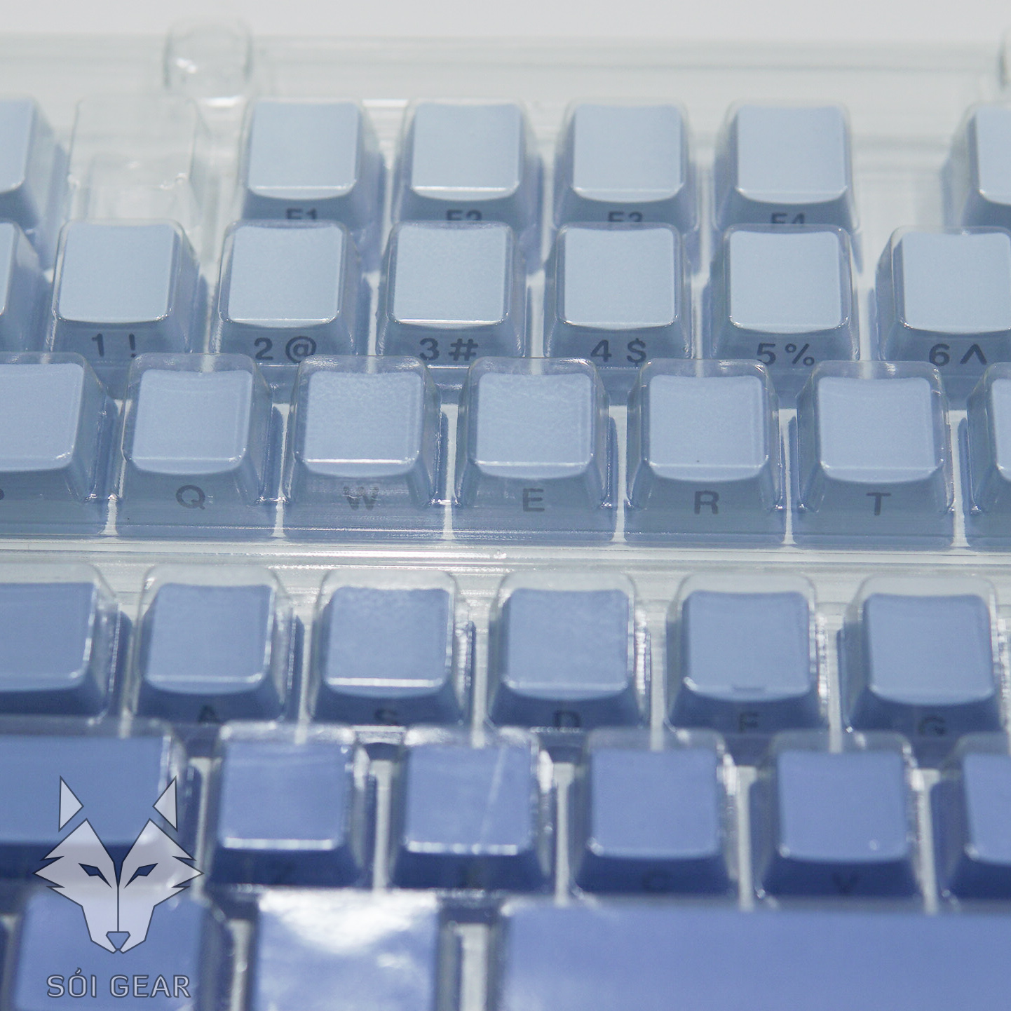[In-stock] Keycap OEM PBT Ninja Gradient Xuyên led - Xanh Blue