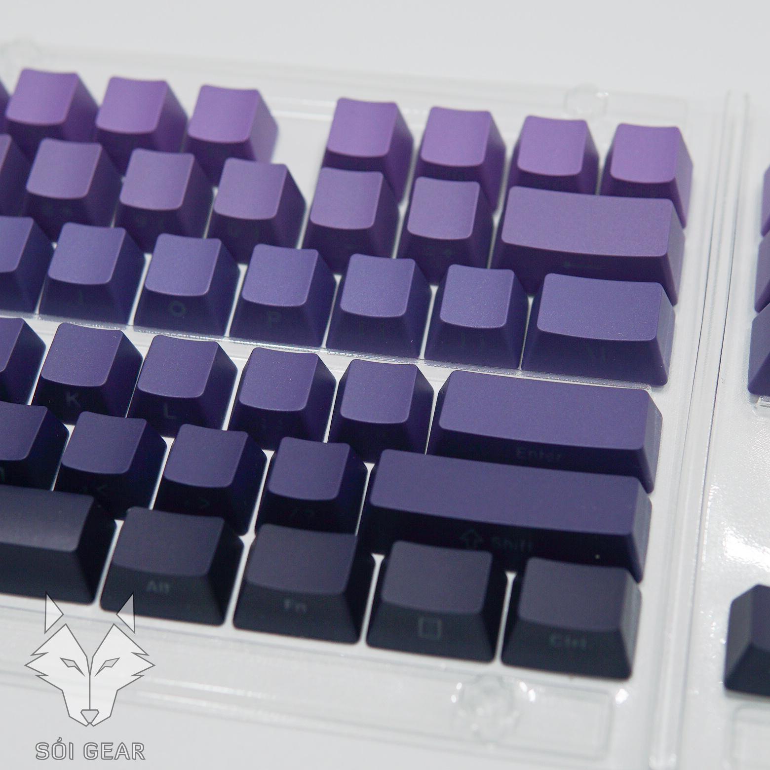 [In-stock] Keycap OEM PBT Ninja Gradient Xuyên led - Tím Đậm