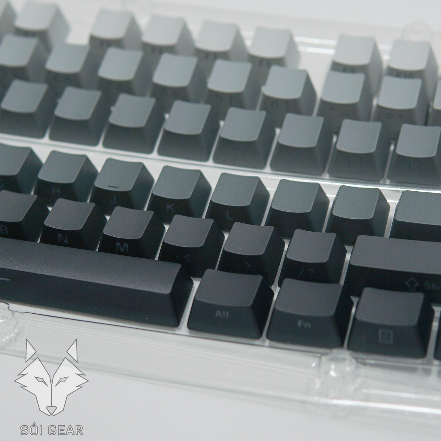 [In-stock] Keycap OEM PBT Ninja Gradient Xuyên led - Xám nhạt