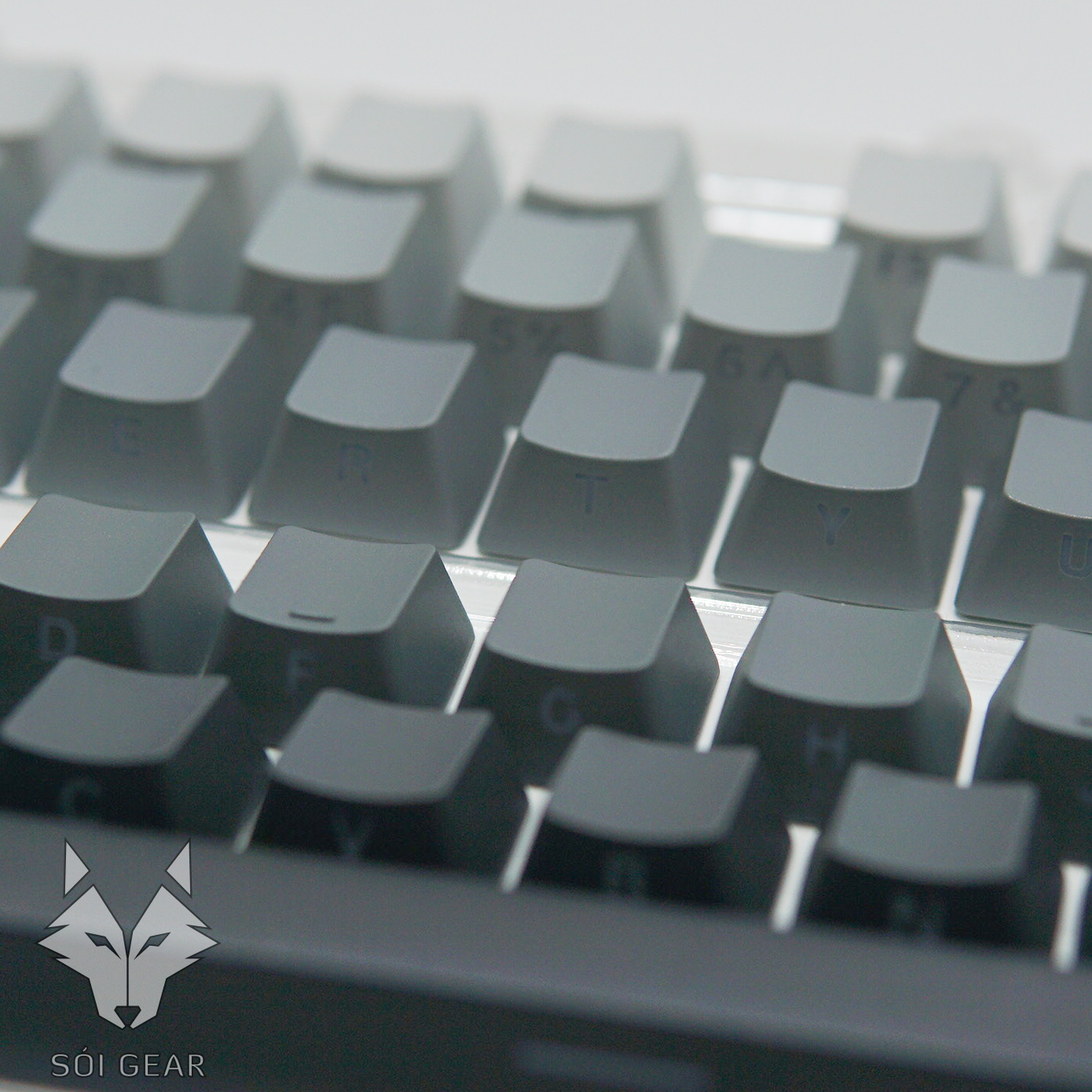 [In-stock] Keycap OEM PBT Ninja Gradient Xuyên led - Xám nhạt
