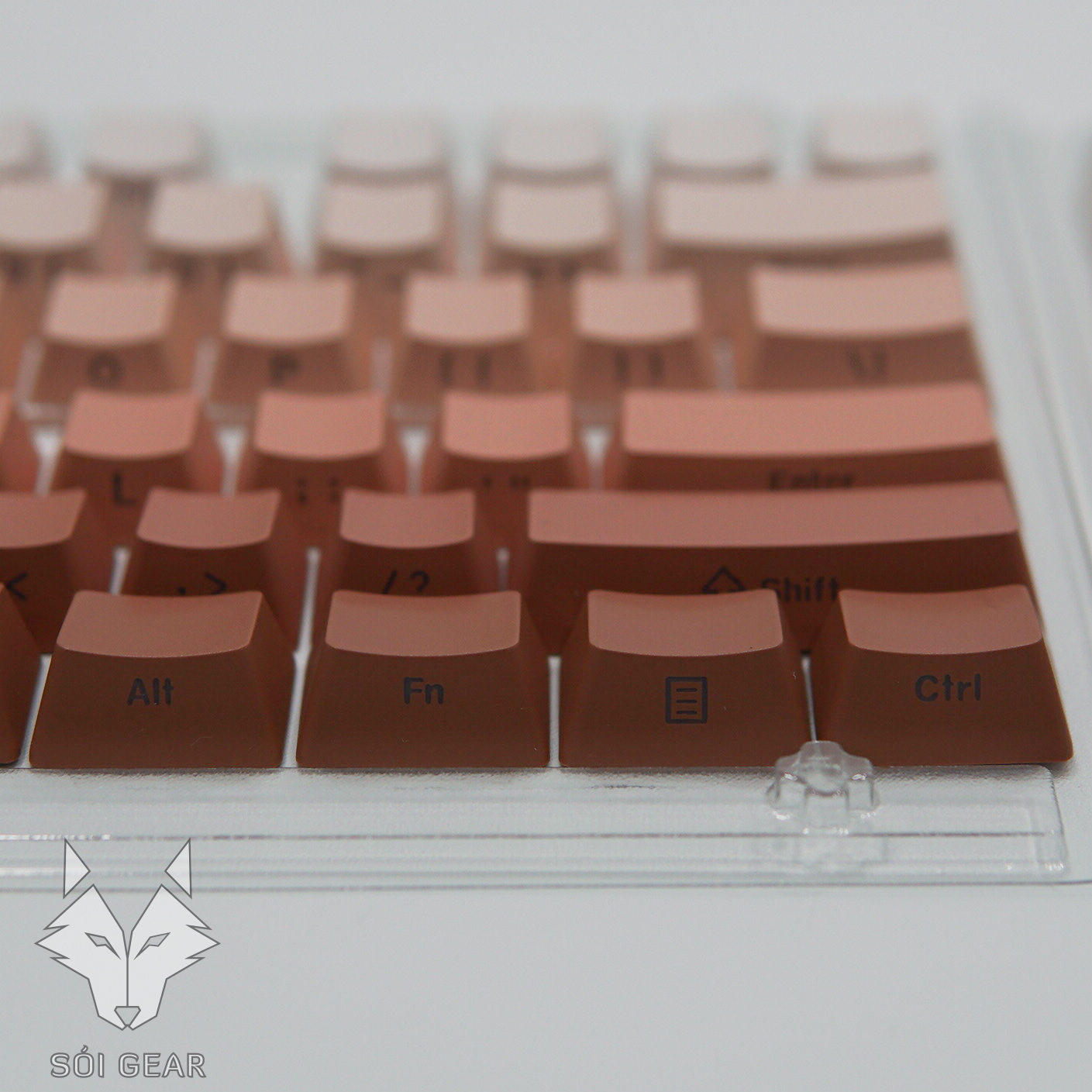 Keycap OEM PBT Ninja Gradient Xuyên led - Hồng
