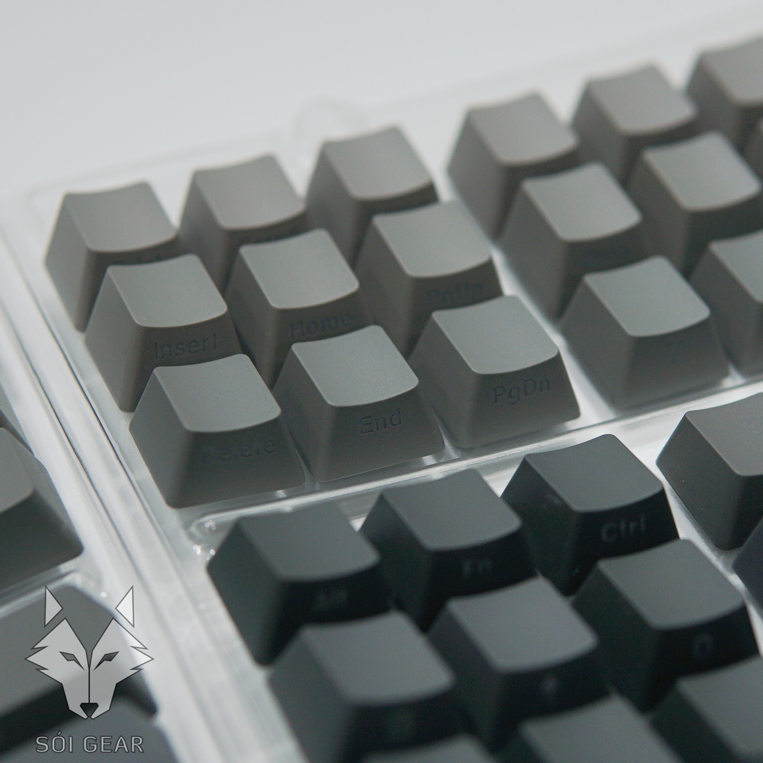 [In-stock] Keycap OEM PBT Ninja Gradient Xuyên led - Đen