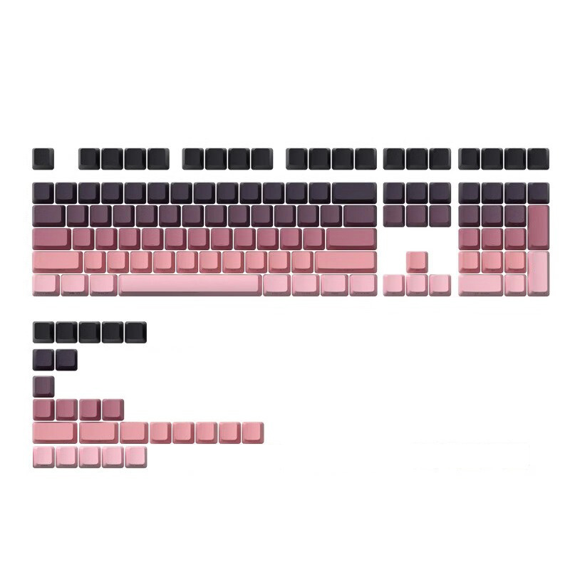 [In-stock] Keycap OEM PBT Ninja Gradient Xuyên led - Xám Hồng