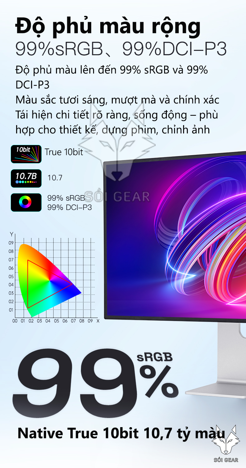Màn hình Kuycon G32P (32 inch/6K/IPS/60hz/Màn gương)