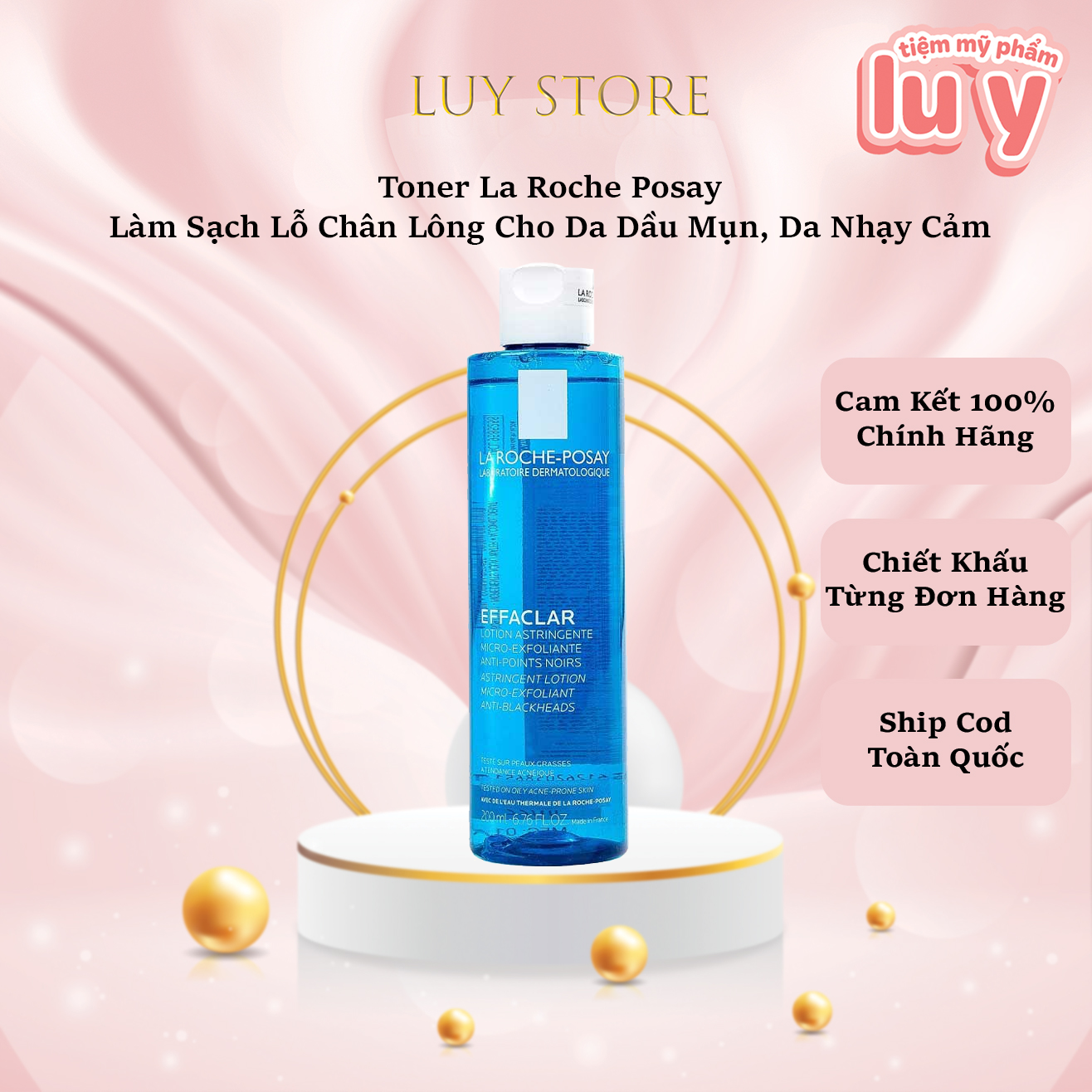Toner La RochePosay Effaclar Da Dầu mụn | LU.Y Store