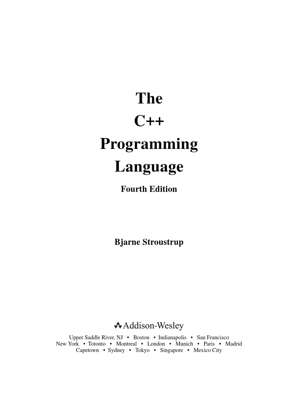 The C++ Programming Language 4th Edition The C++ Programming Language 4th Edition