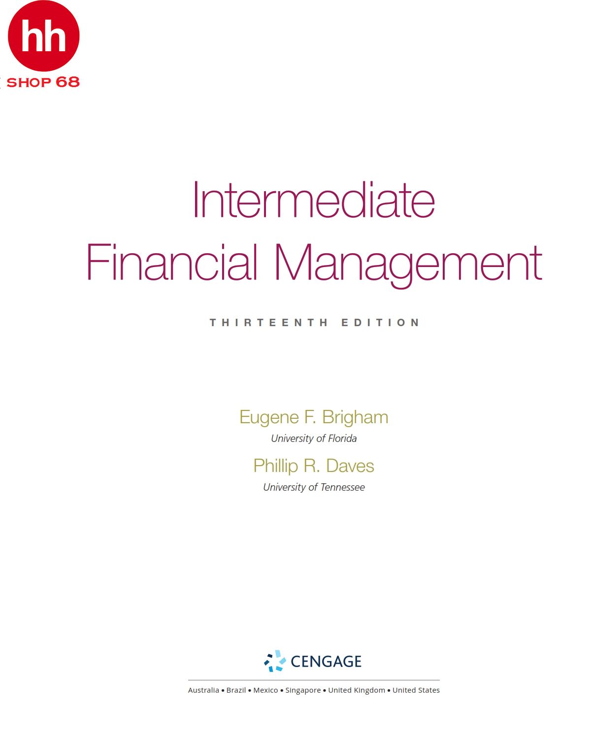 Intermediate Financial Management 13th Edition