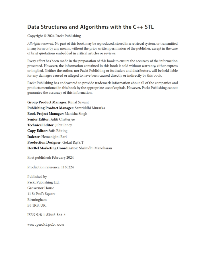 Data Structures and Algorithms with the C++ STL