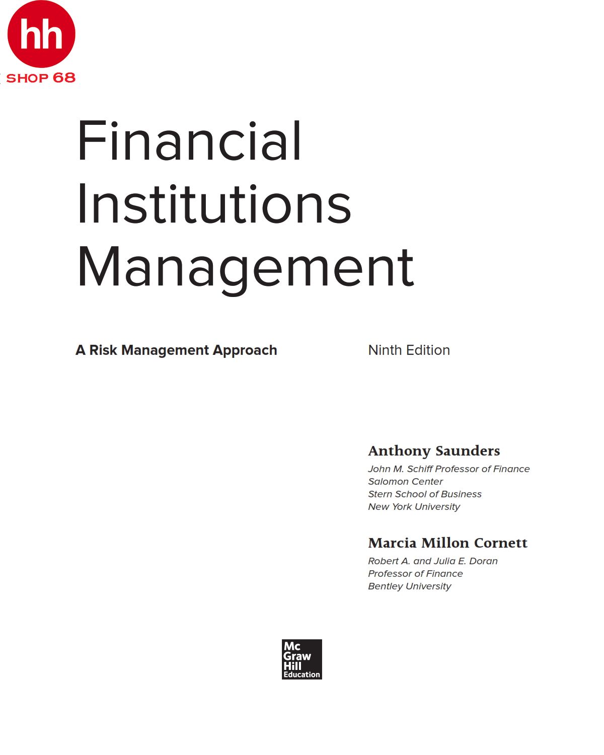 Financial Institutions Management: A Risk Management Approach 9th