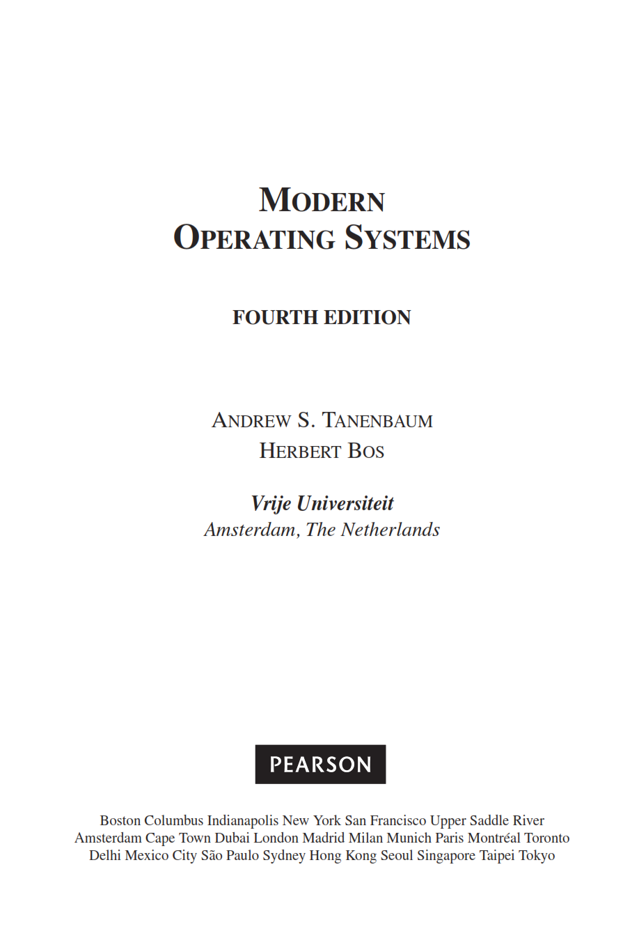 Modern Operating Systems 4th Edition