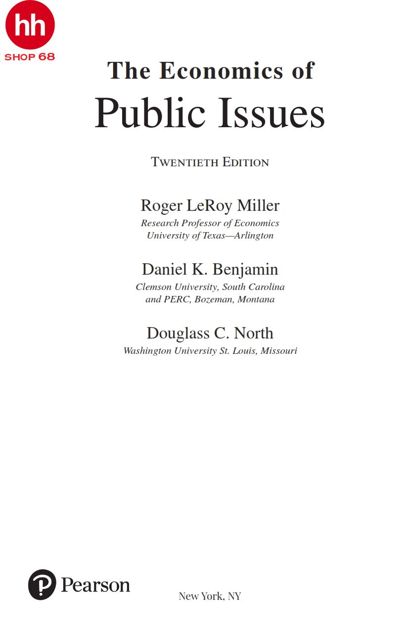 Economics of Public Issues 20th Edition