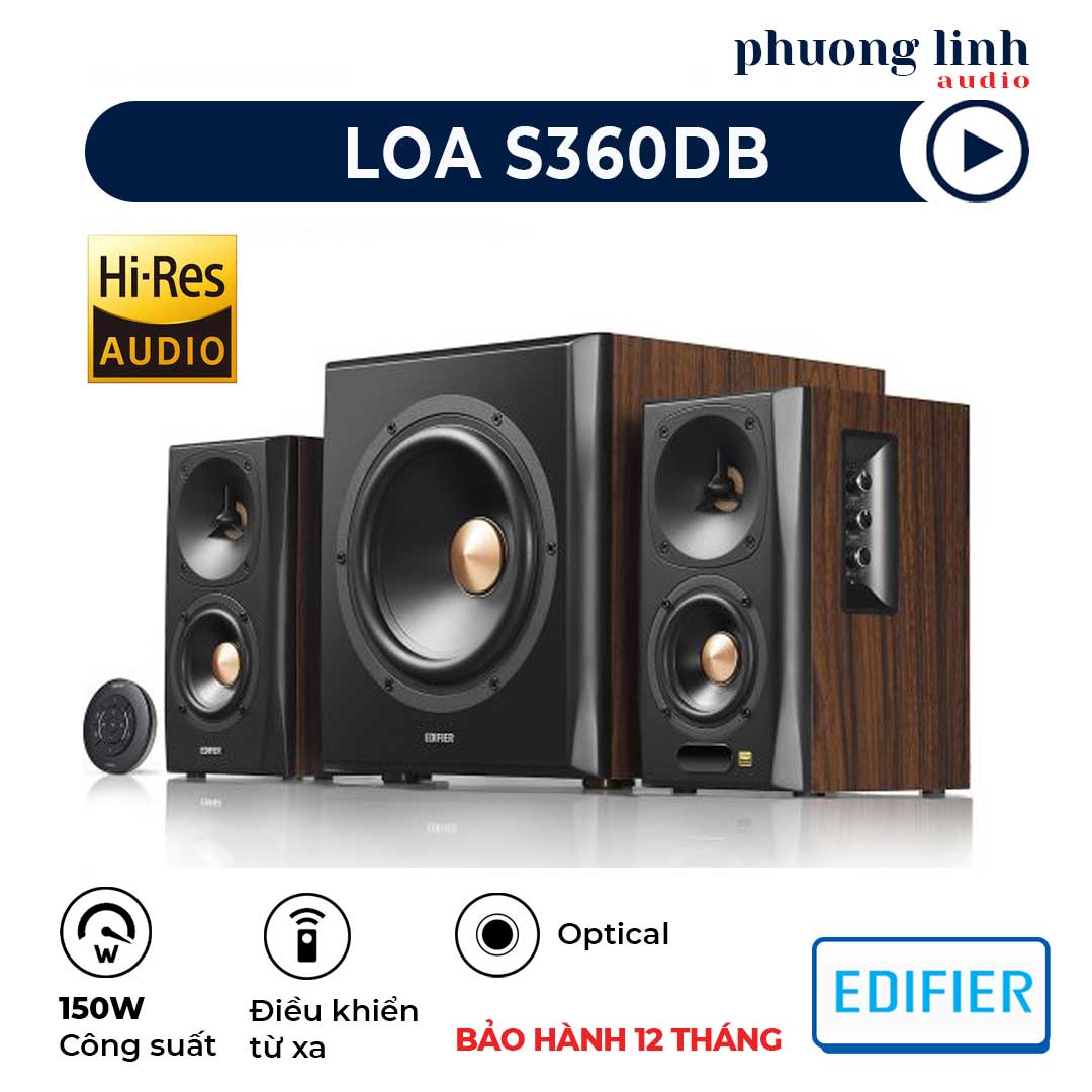 Edifier S360DB - LOA BLUETOOTH 2.1 - PHƯƠNG LINH AUDIO Phương Linh Audio