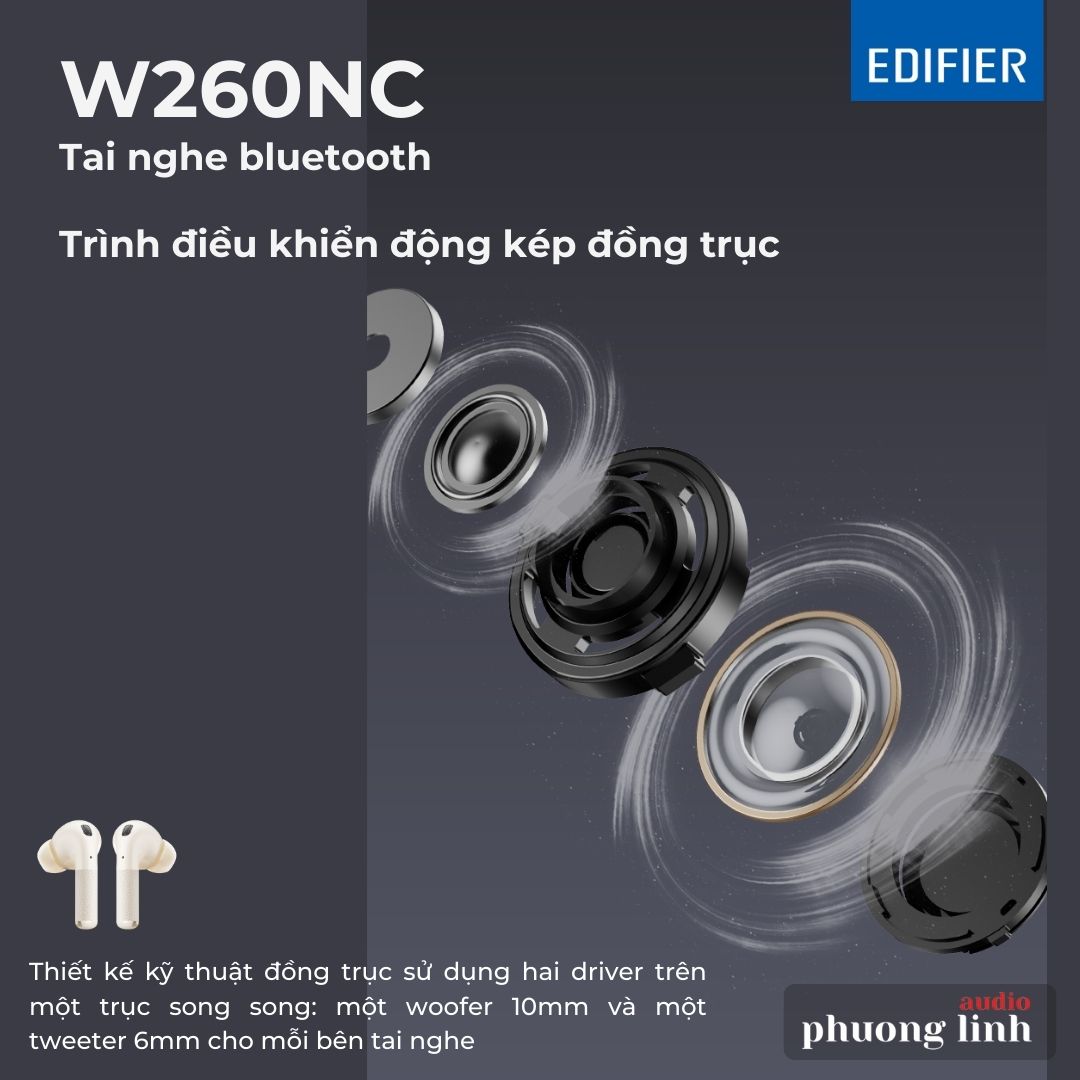 Tai nghe Bluetooth Edifier W260NC | Chính hãng, ưu đãi tốt Phương Linh ...