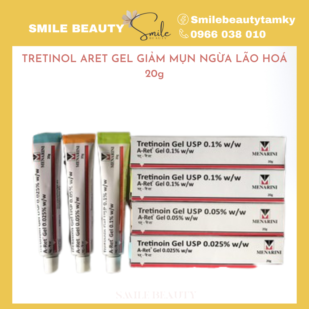 Gel Giảm Mụn Tretinoin Aret Ấn Độ Smilebeauty