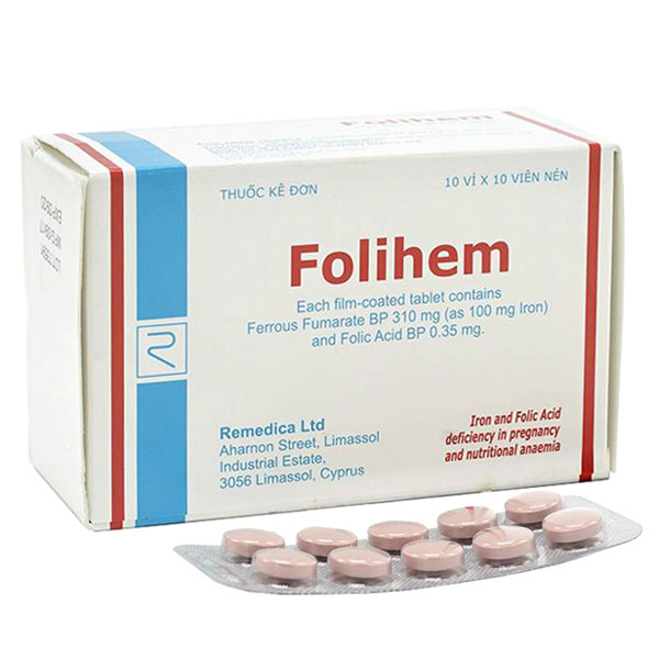 Folihem, phòng ngừa thiếu máu do thiếu sắt và acid folic trong thai kỳ ...