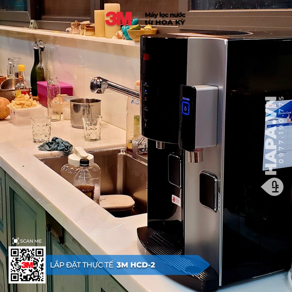 Hình Ảnh Lắp Đặt Máy Lọc Nước Nóng Lạnh Để Bàn 3M HCD-2 | HAPA.VN