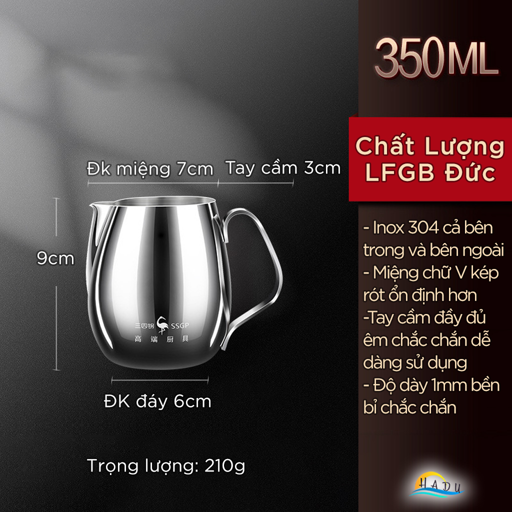 Cốc Pha Cà Phê Inox 304 350ml 600ml Cao Cấp Đạt Chất Lượng Đức SSGP