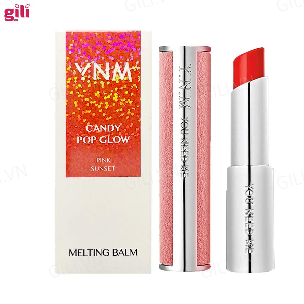 Son Dưỡng Ynm Candy Pop Glow Melting Balm Pink Sunset 3g Chính Hãng