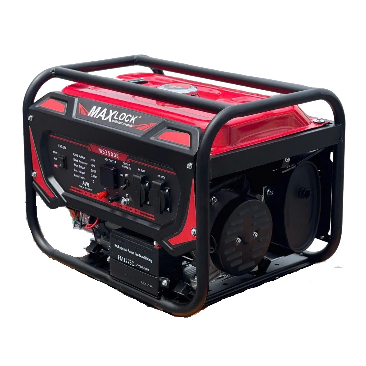 Máy phát điện chạy xăng MAXLOCK MS6500E 5KW đề