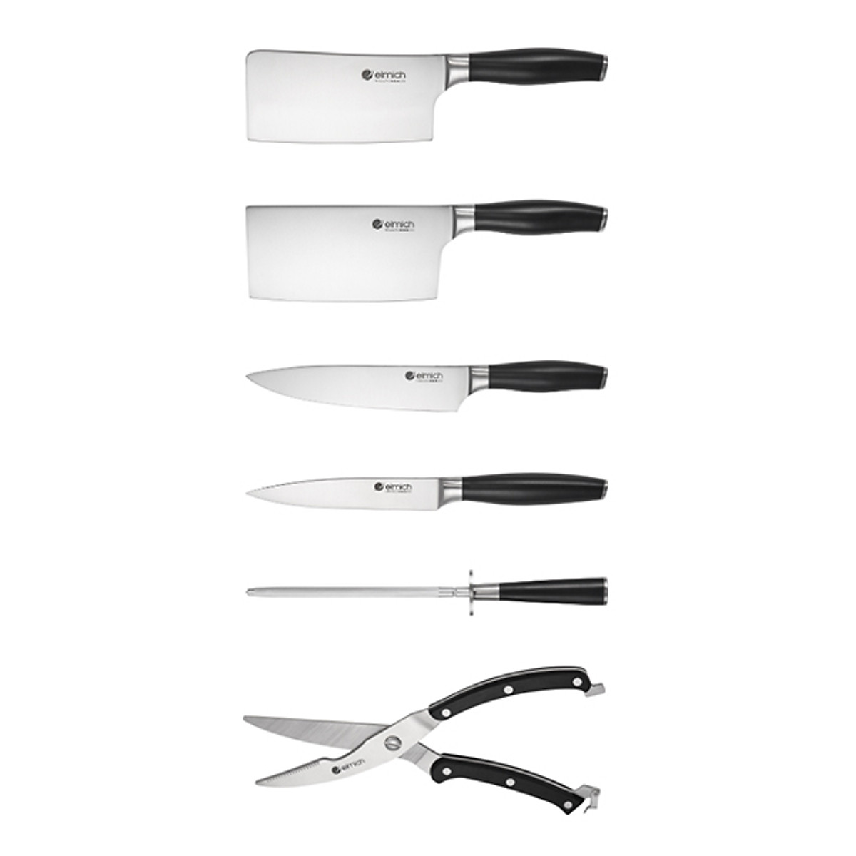 Bộ dao inox 7 món cao cấp Elmich EL3800 không rỉ