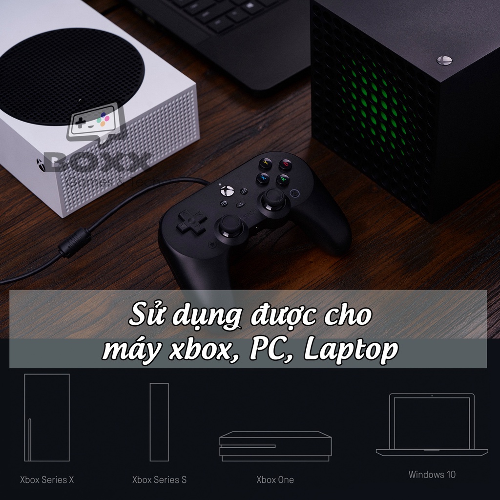 Tay cầm chơi game 8Bitdo Pro 2 có dây cho Windows, Laptop, PC, Xbox ...