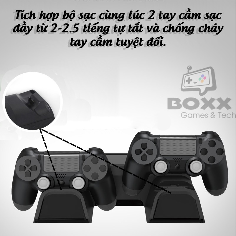 Đế tản nhiệt cho máy PS4 Slim/Pro All in One, chân đế đứng làm mát cho ...