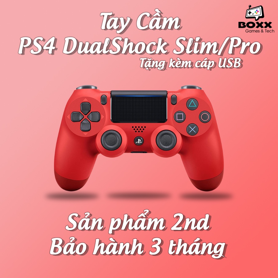 Tay cầm PS4 chính hãng 2nd nhiều màu, tay cầm ps4 dualshock kèm quà tặng