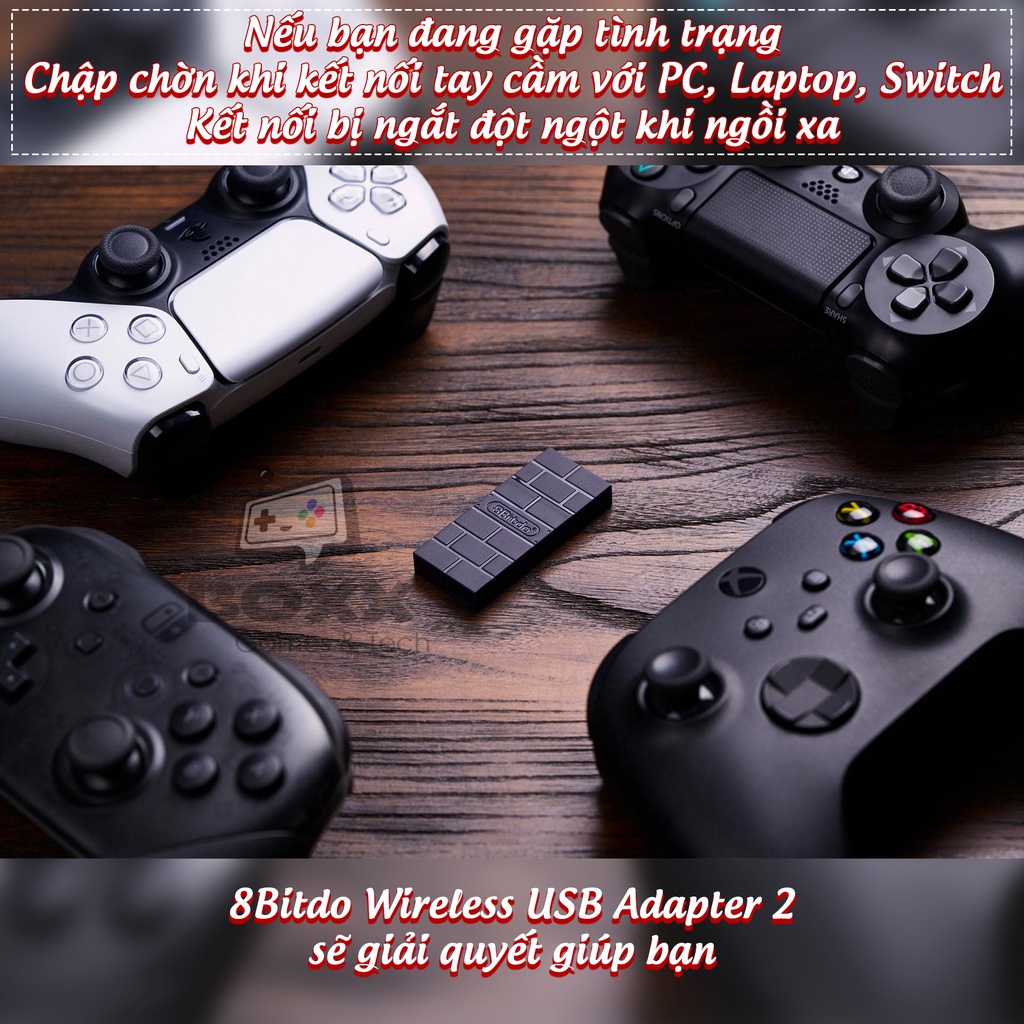 USB 8Bitdo cho tay cầm Xbox, PS4, PS5, Pro Controller