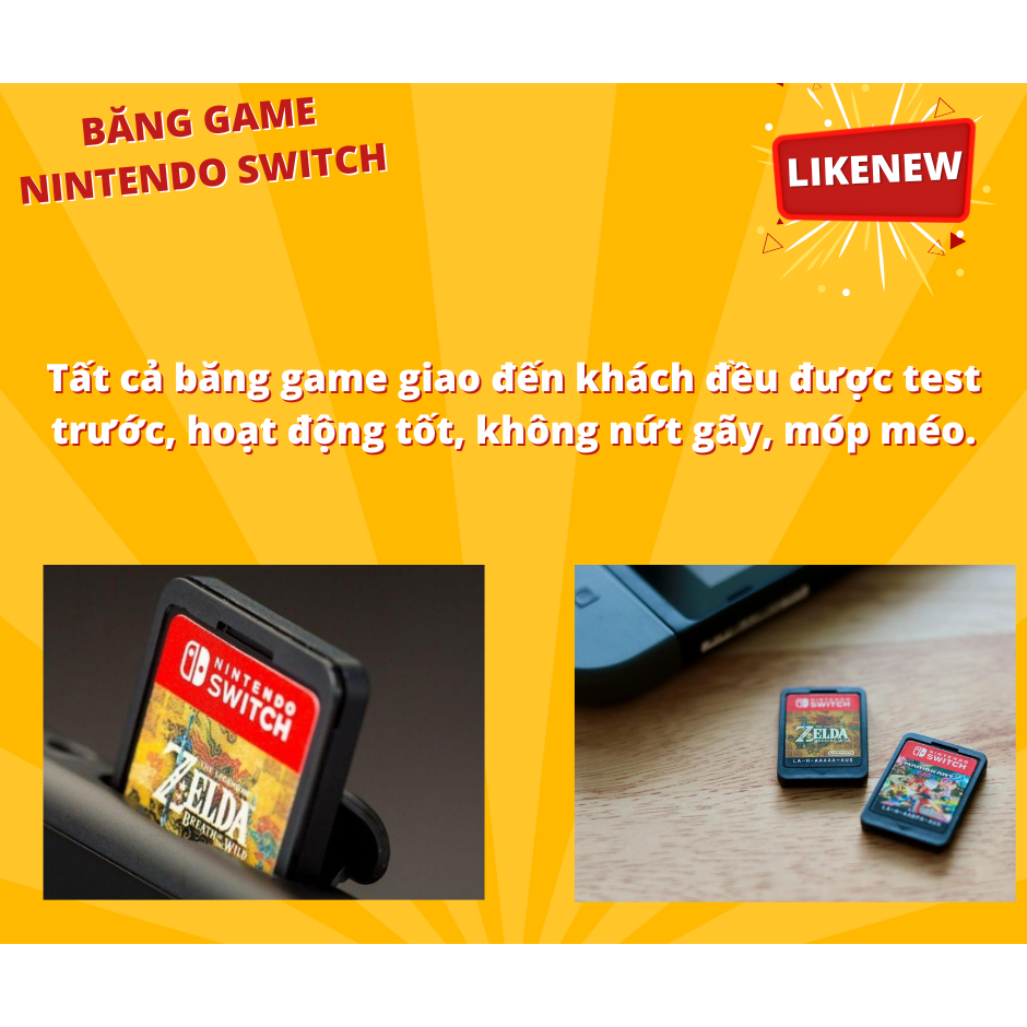 Băng Game Nintendo Switch Like New, Game Nintendo Switch 2ND đầy đủ box