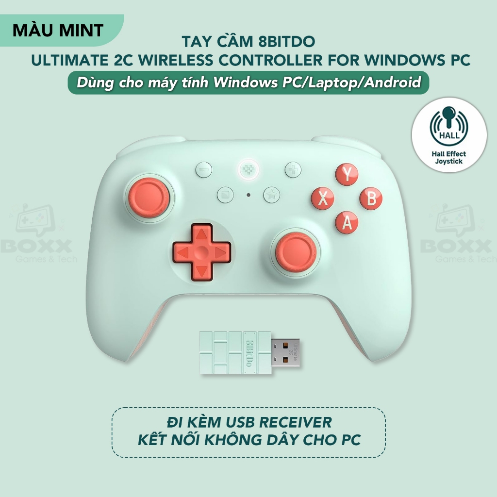 Tay cầm 8Bitdo Ultimate 2C Wireless Controller Analog Hall Effect, Polling Rate 1000Hz cho PC ...